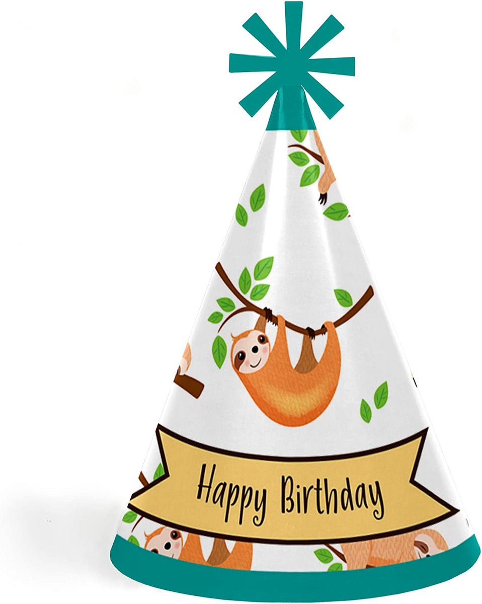 Cone Happy Birthday Party Hats for Kids and Adults - Set of 8 (Standar ...