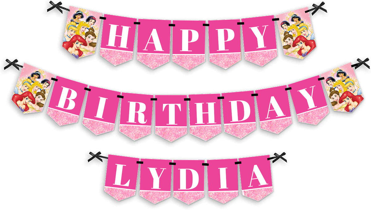 Custom Princess Birthday Party Bunting Banner and Decorations – MATTEO ...