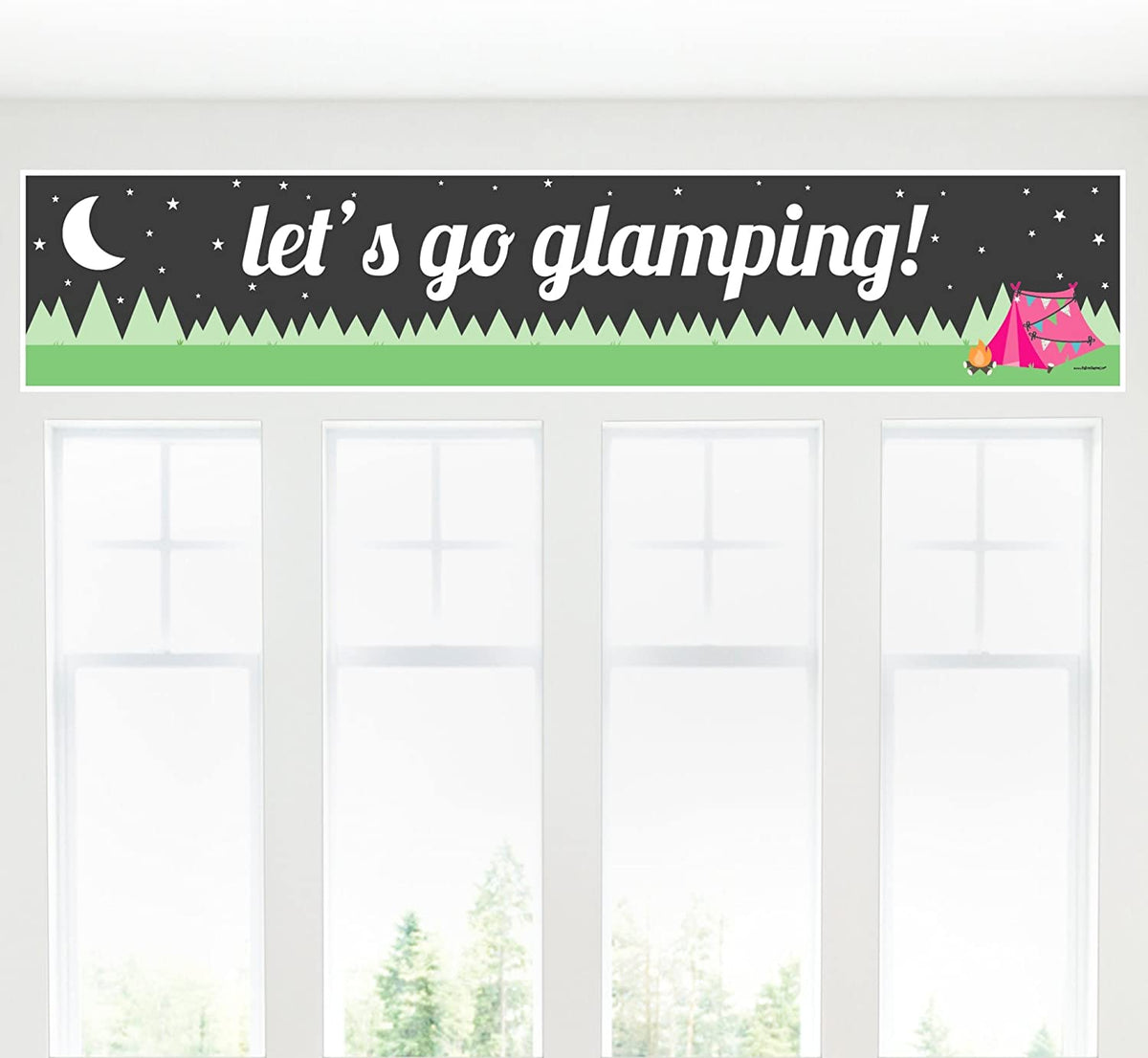Let's Go Glamping - Camp Glamp Party Decorations Party Banner – MATTEO ...