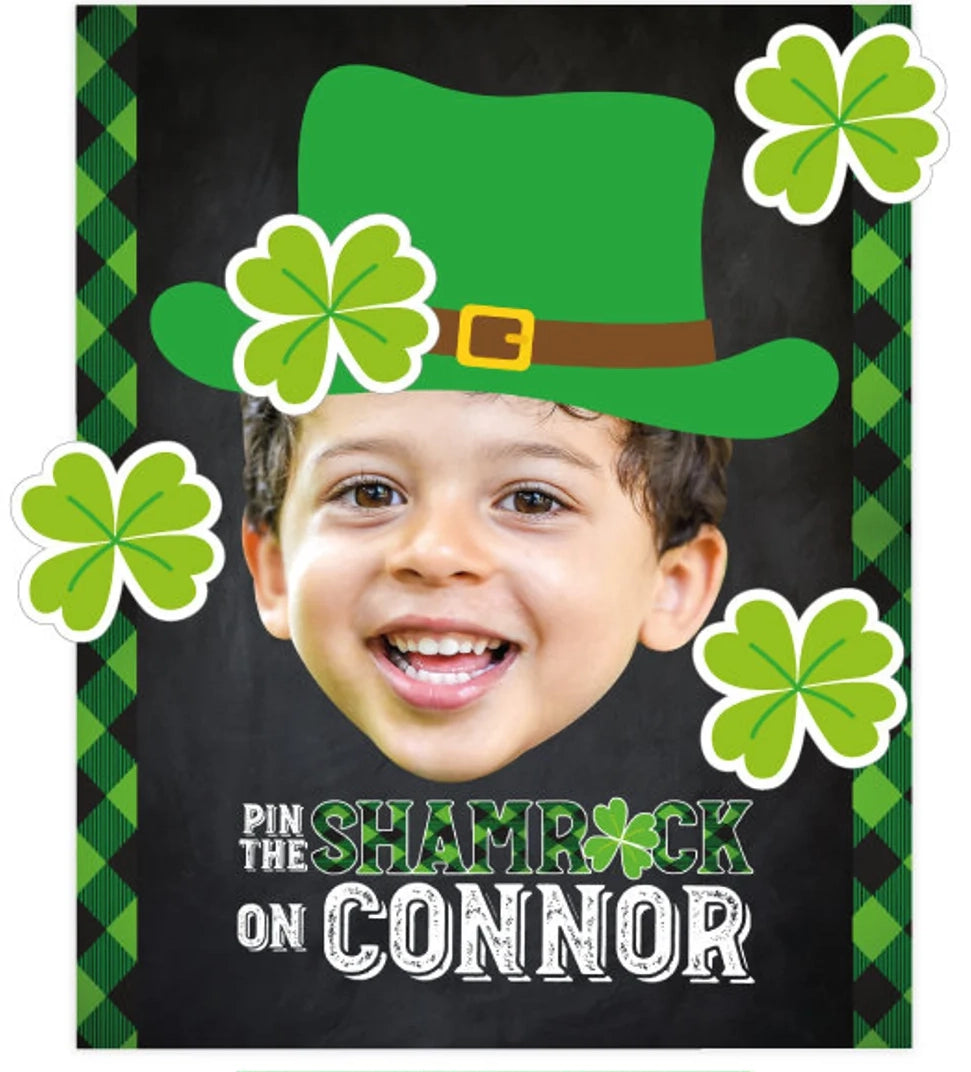 Personalized Pin the shamrock game, St Patricks day – MATTEO PARTY