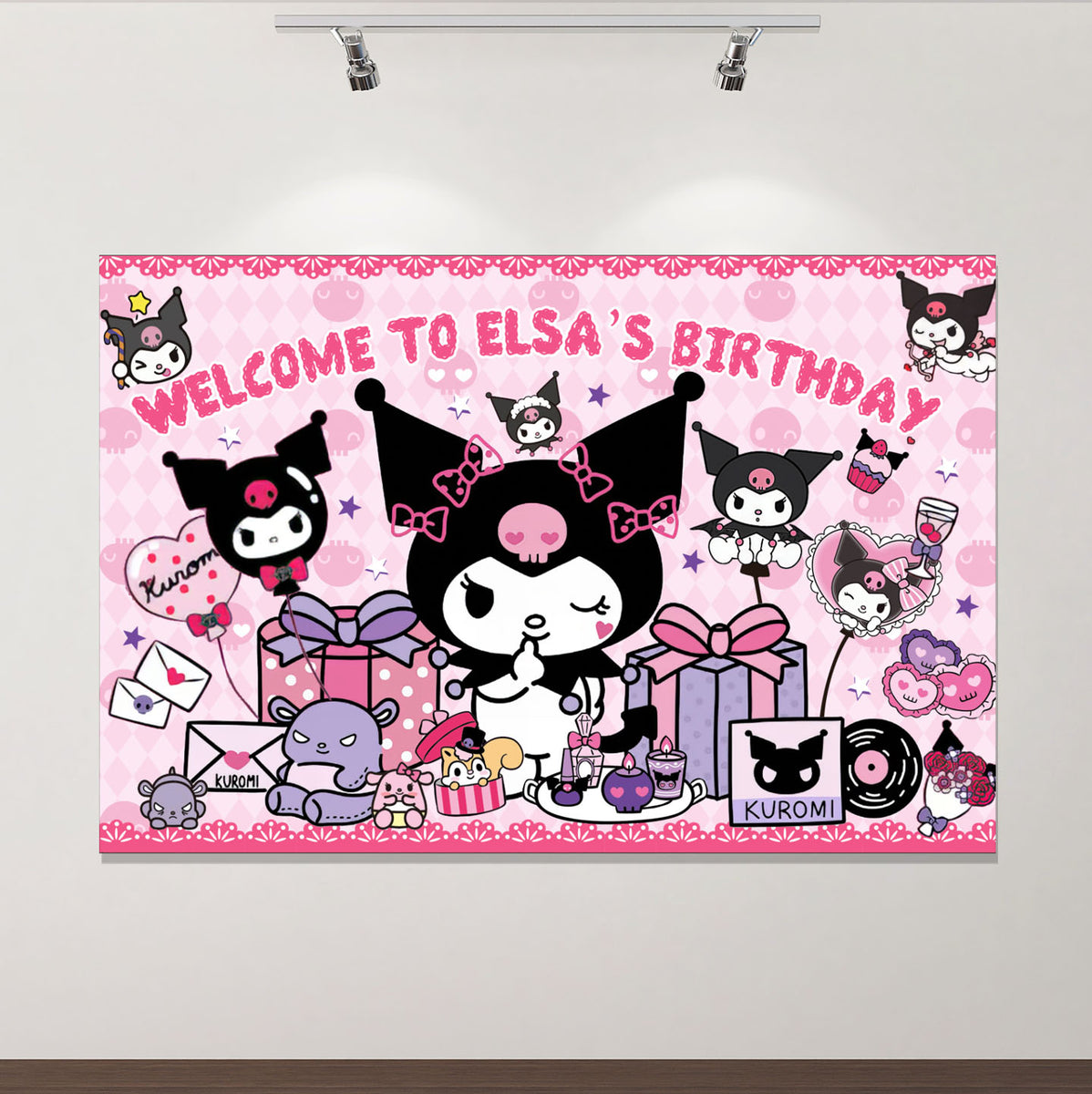 CUSTOM KUROMI POSTER BACKDROP – MATTEO PARTY