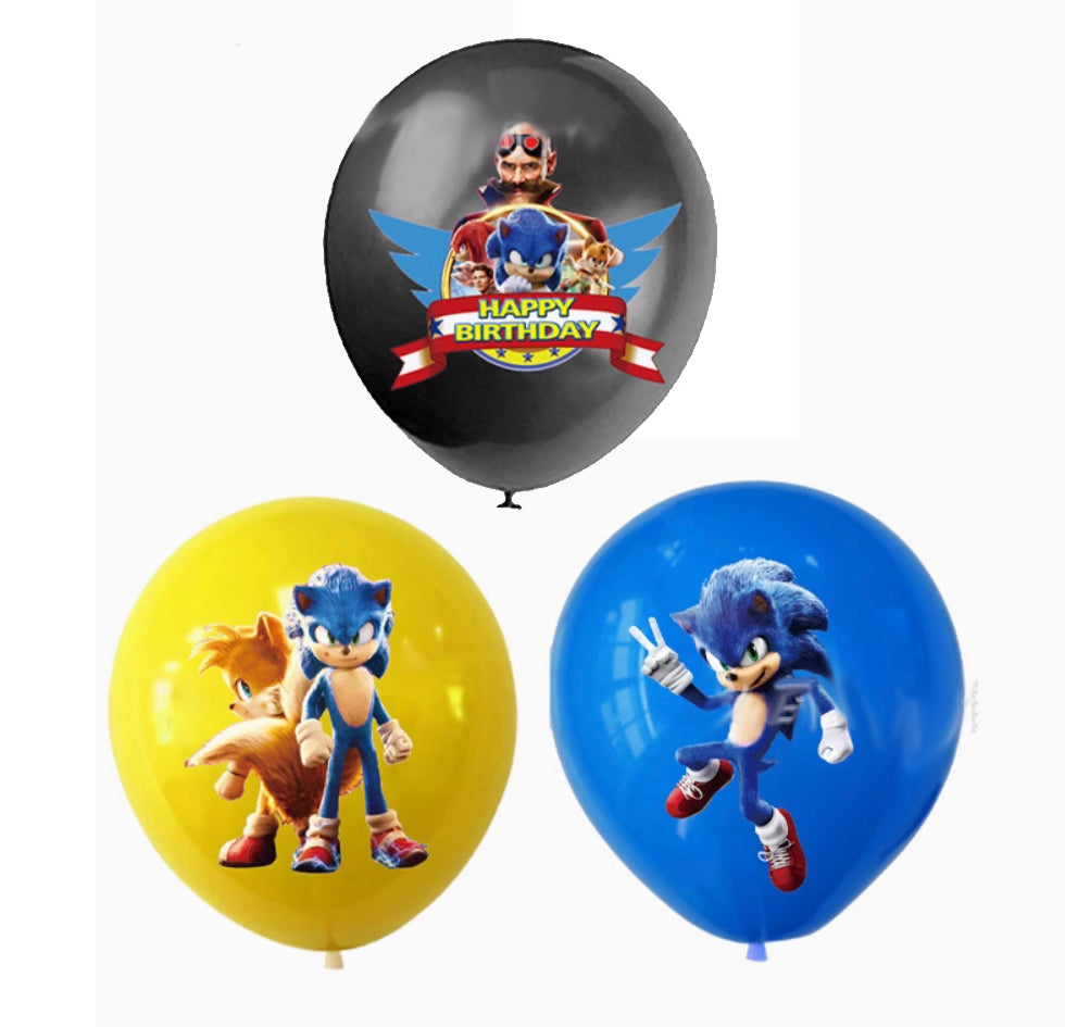 Sonic Balloons - 15 Pcs - With helium & Weight – MATTEO PARTY