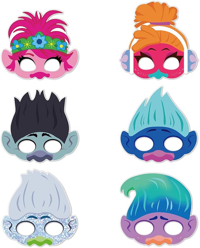 Trolls Card Masks Set (6) – MATTEO PARTY