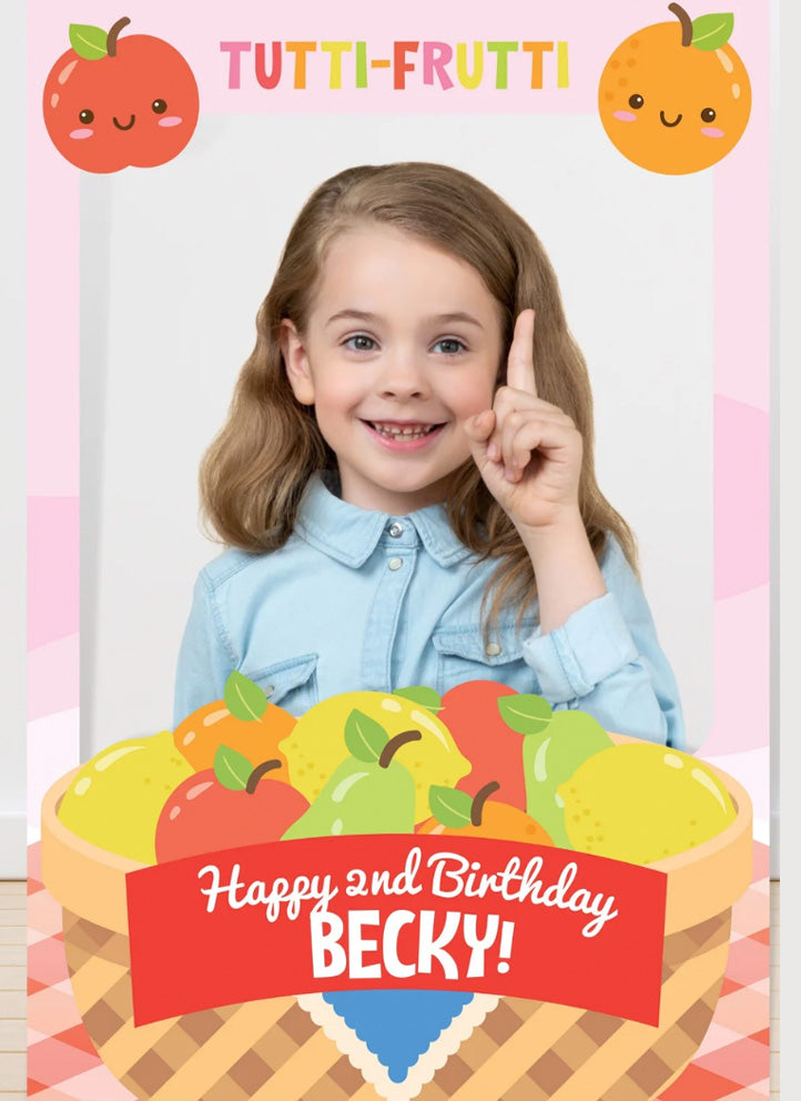Customized Tutti Frutti Party Photo Booth Frame – MATTEO PARTY