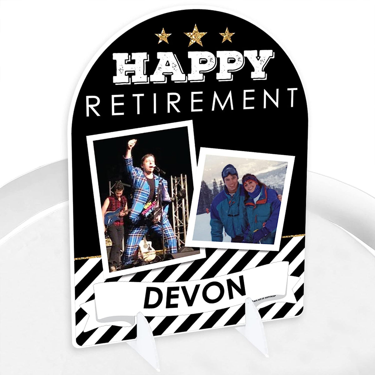 Happy Retirement - Custom Retirement Party Picture Display Stand - Pho ...