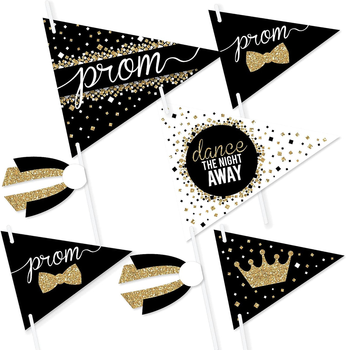 Prom - Triangle Prom Night Party Photo Props - Pennant Flag Centerpiec ...