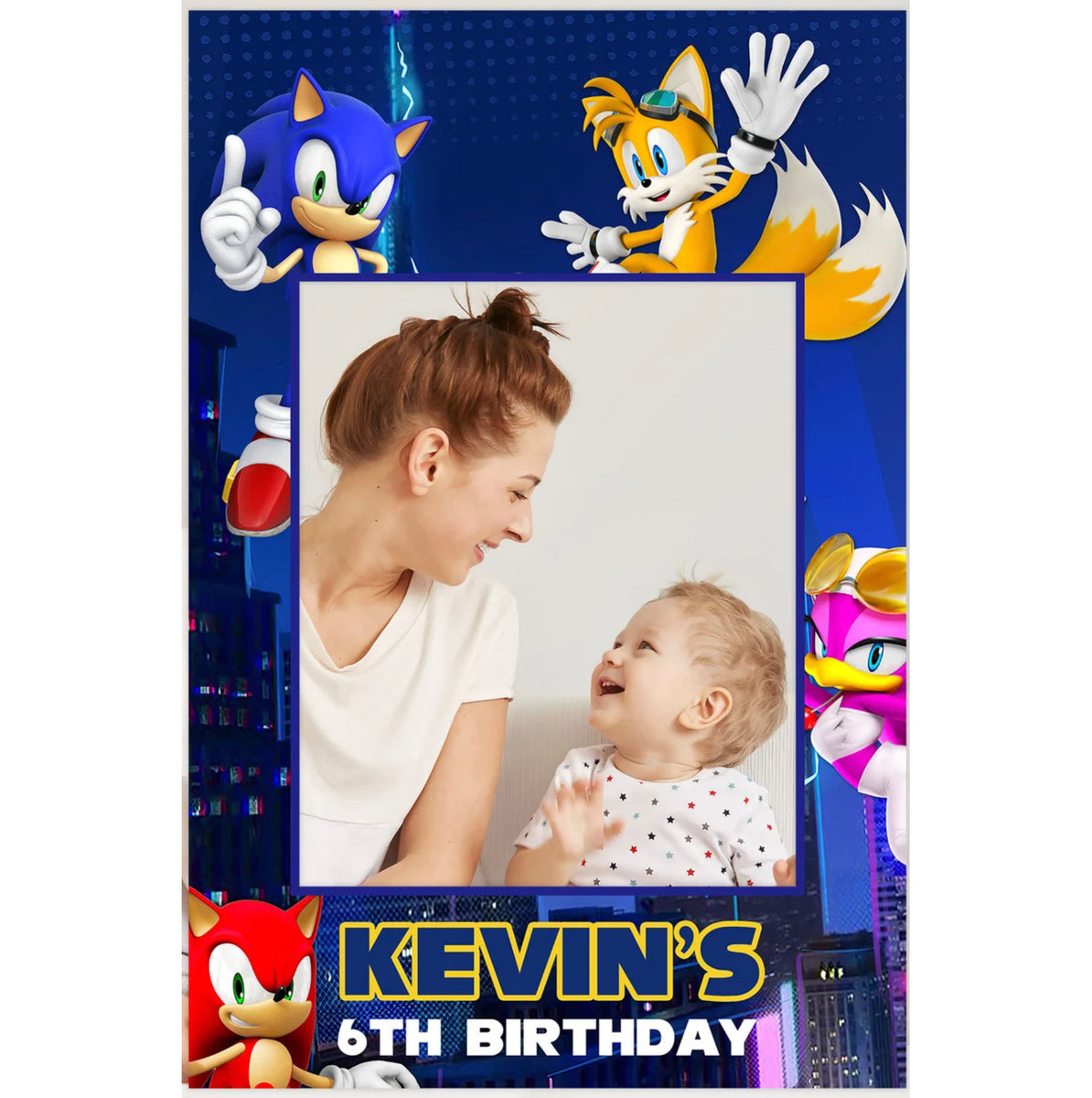 Custom Sonic Photo Booth Frame – MATTEO PARTY