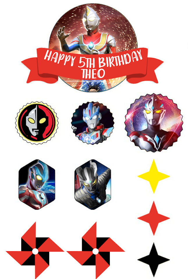 Ultraman - Custom Cake Topper Set – MATTEO PARTY