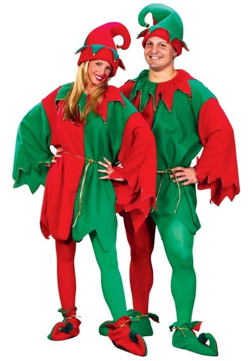 Red & Green Elf Tunic Adult Costume – MATTEO PARTY