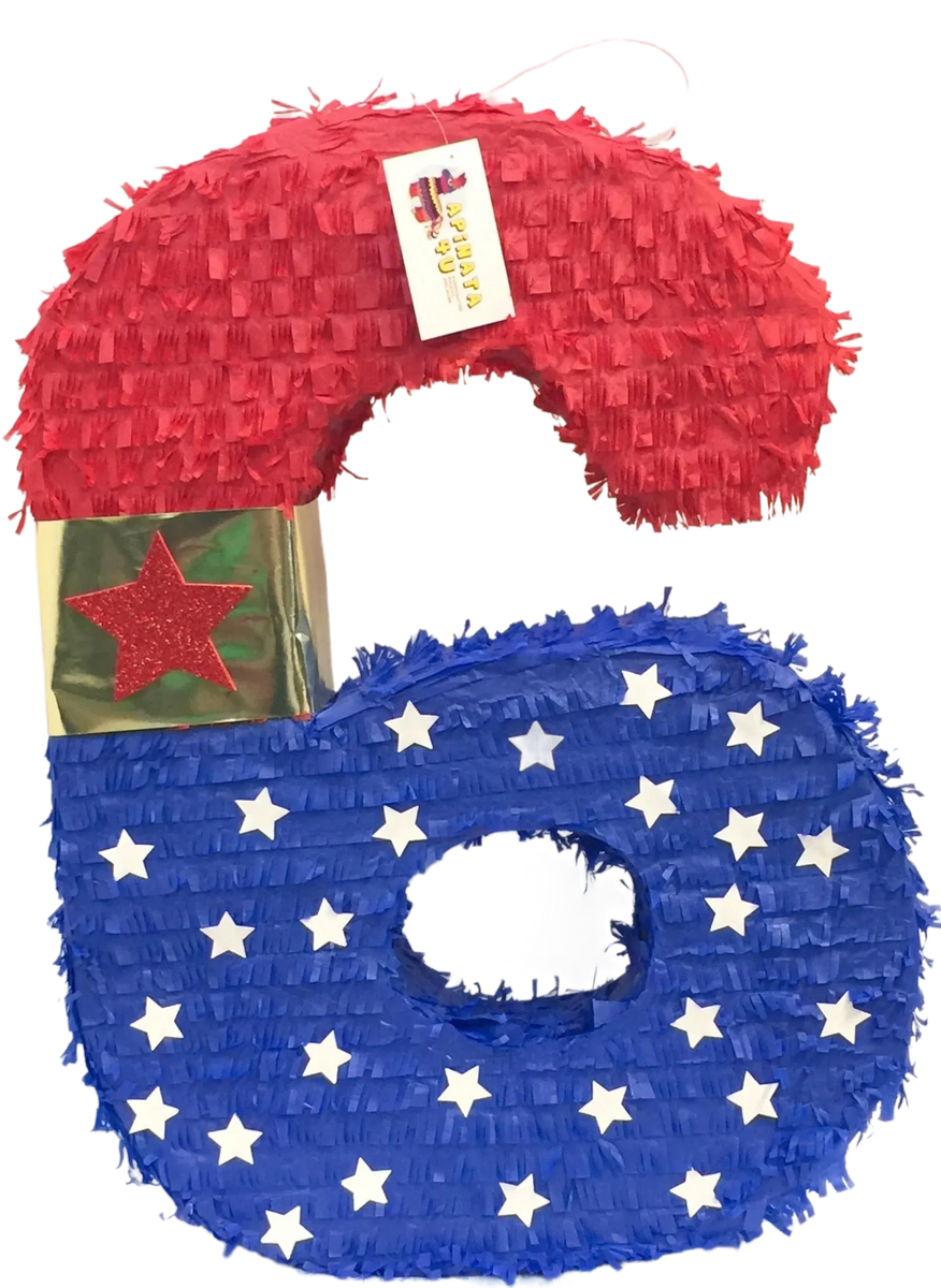 Number Six Pinata Super Hero Theme – MATTEO PARTY