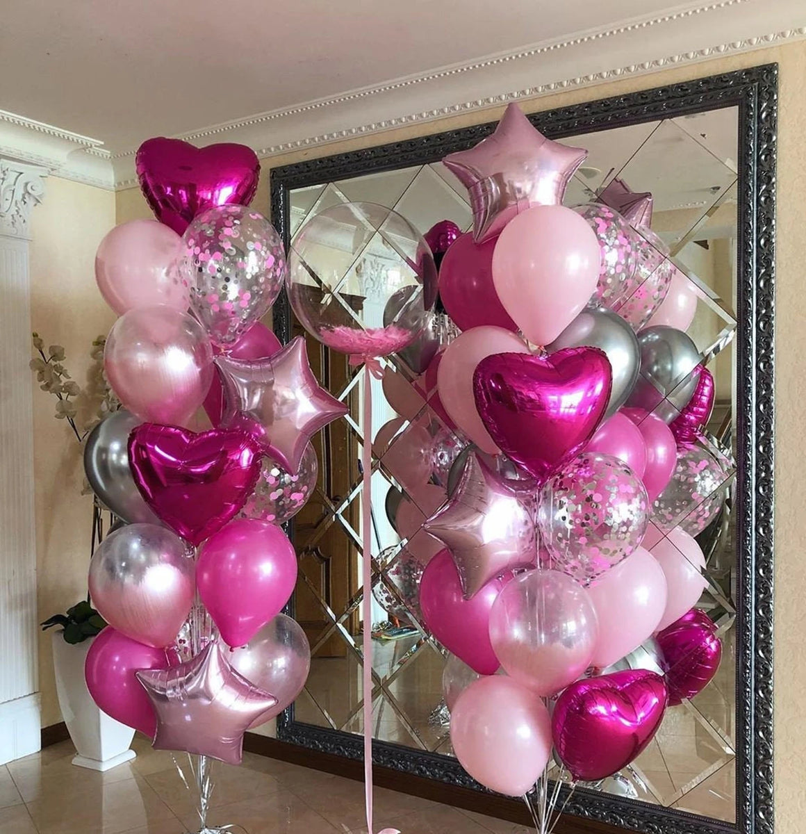 Pink Balloon Bouquet - 54 Balloons - With Helium – MATTEO PARTY