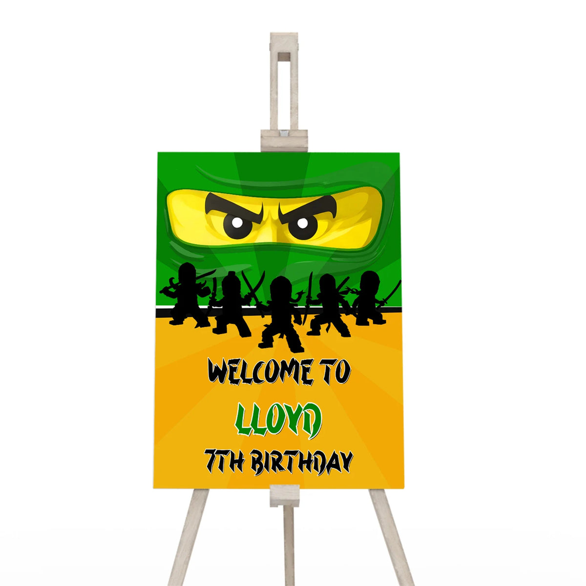 Ninjago - Welcome Sign - Foamboard 3x2 feet - Custom Name & Age ...