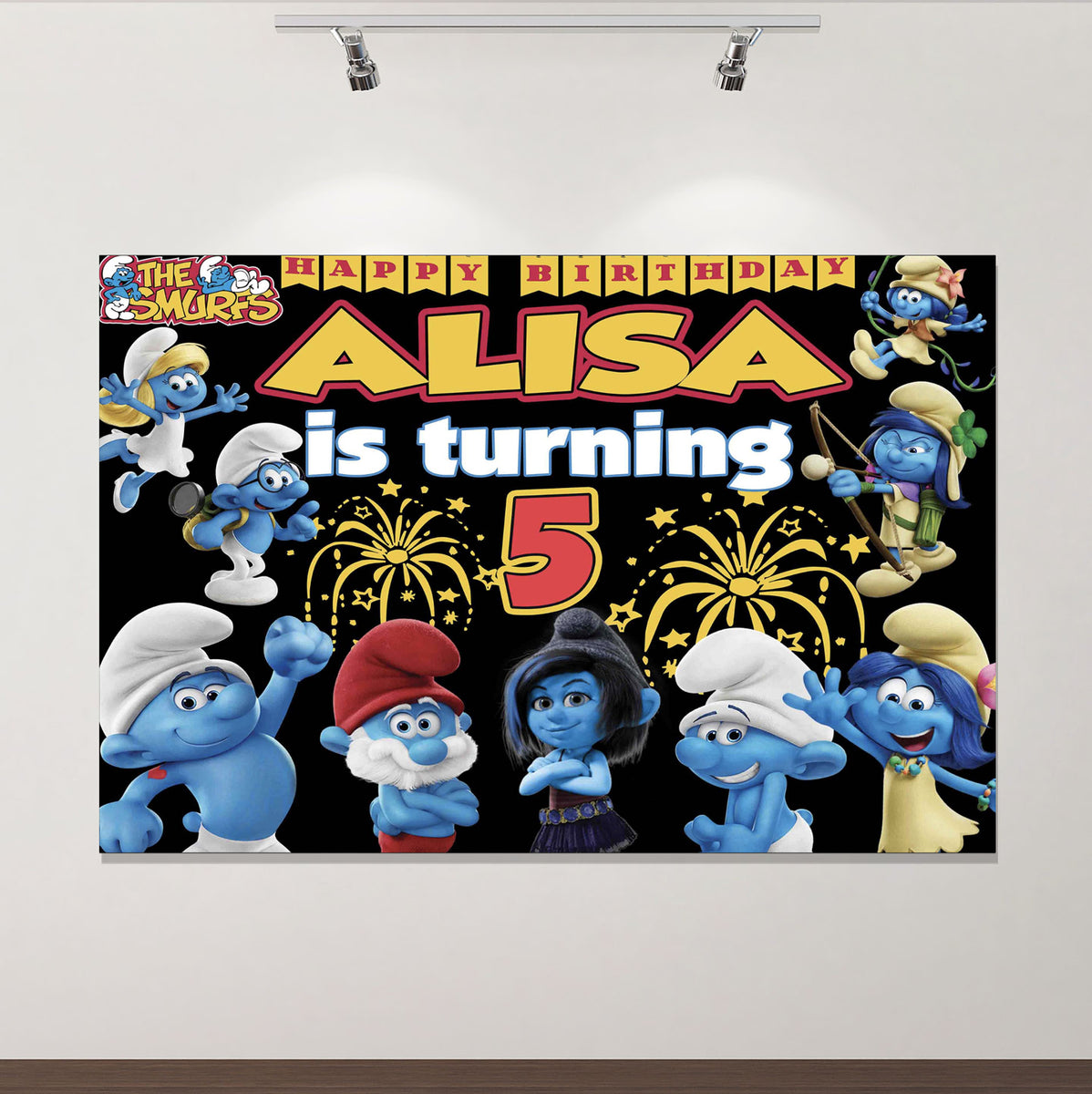 Smurfs Backdrop 60x40 Inch – MATTEO PARTY