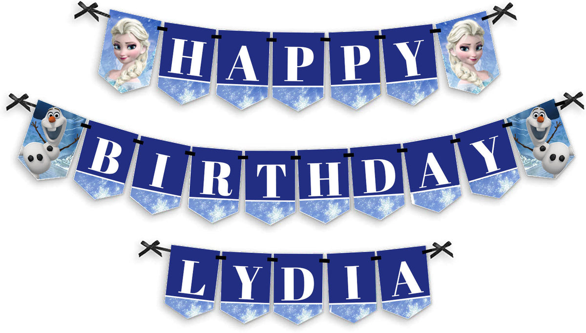 Custom Frozen Birthday Party Bunting Banner and Decorations – MATTEO PARTY