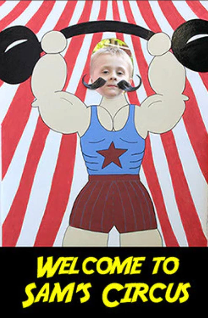 Customized Strong Man Photo Booth Prop – MATTEO PARTY