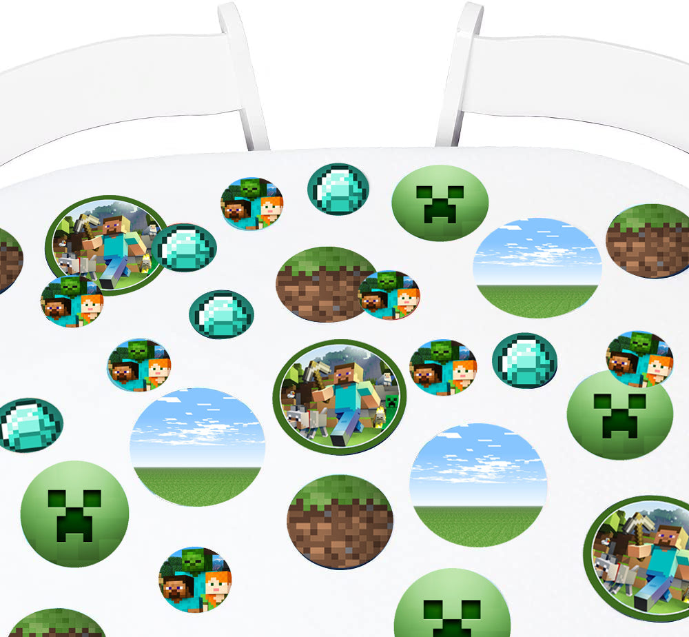 Minecraft Giant Circle Confetti - Party Decorations - Large Confetti 2 ...