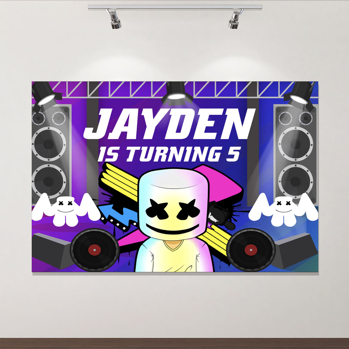 Marshmello Backdrop 60x40 Inch – MATTEO PARTY