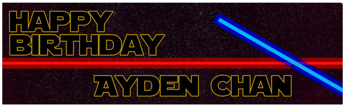 Star Wars Lightsabers Banner – MATTEO PARTY