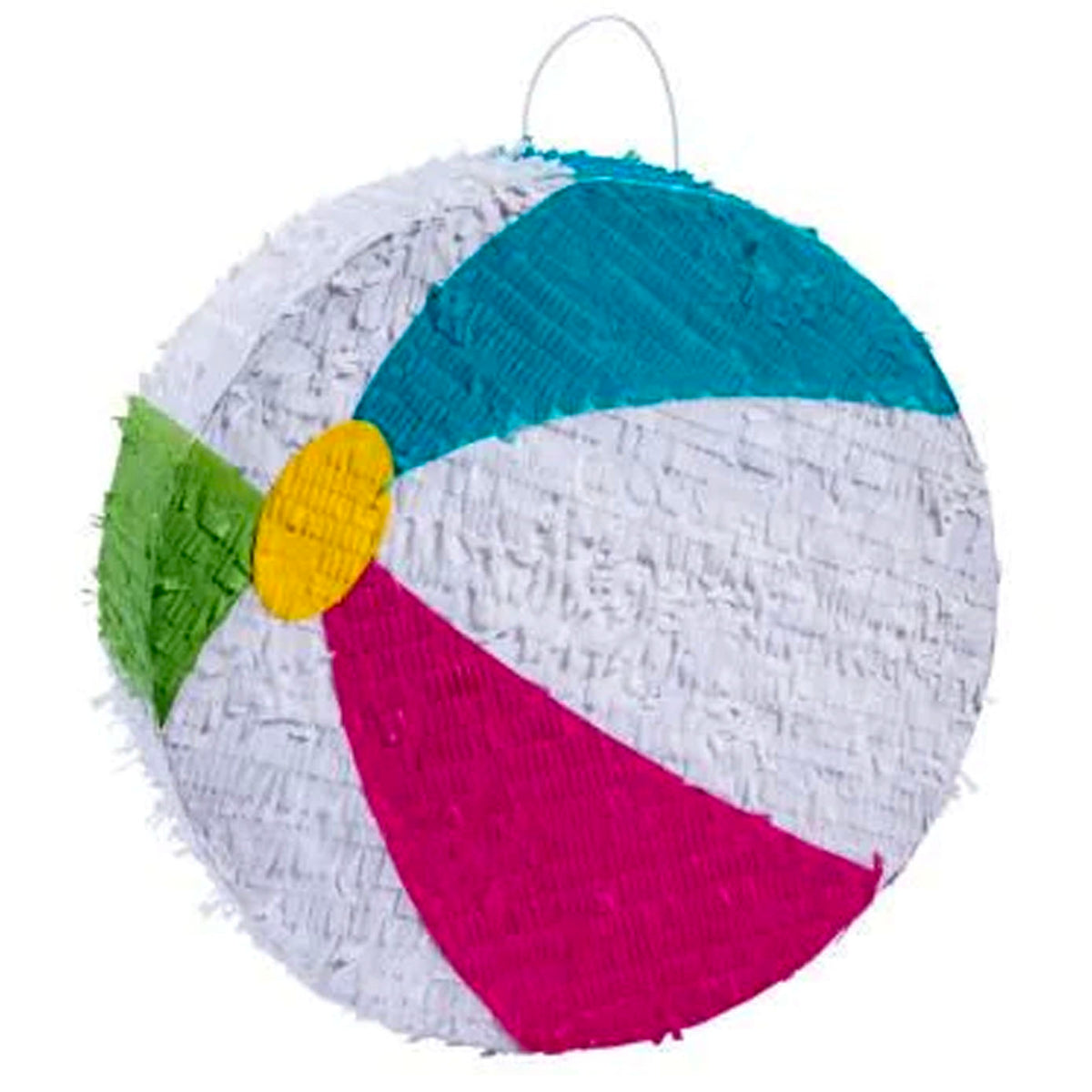 Pool Party Beach Ball Multi-color Asymmetrical Birthday Pinata, 20" x ...