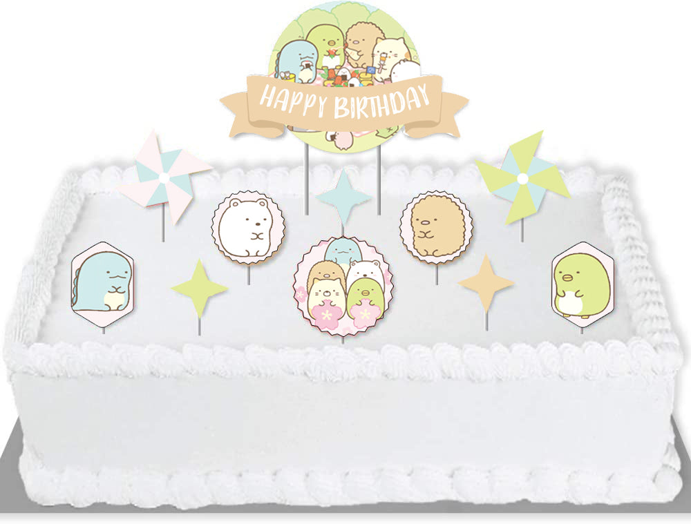 SUMIKKO - Birthday Party Cake Decorating Kit - Happy Birthday Cake Top ...