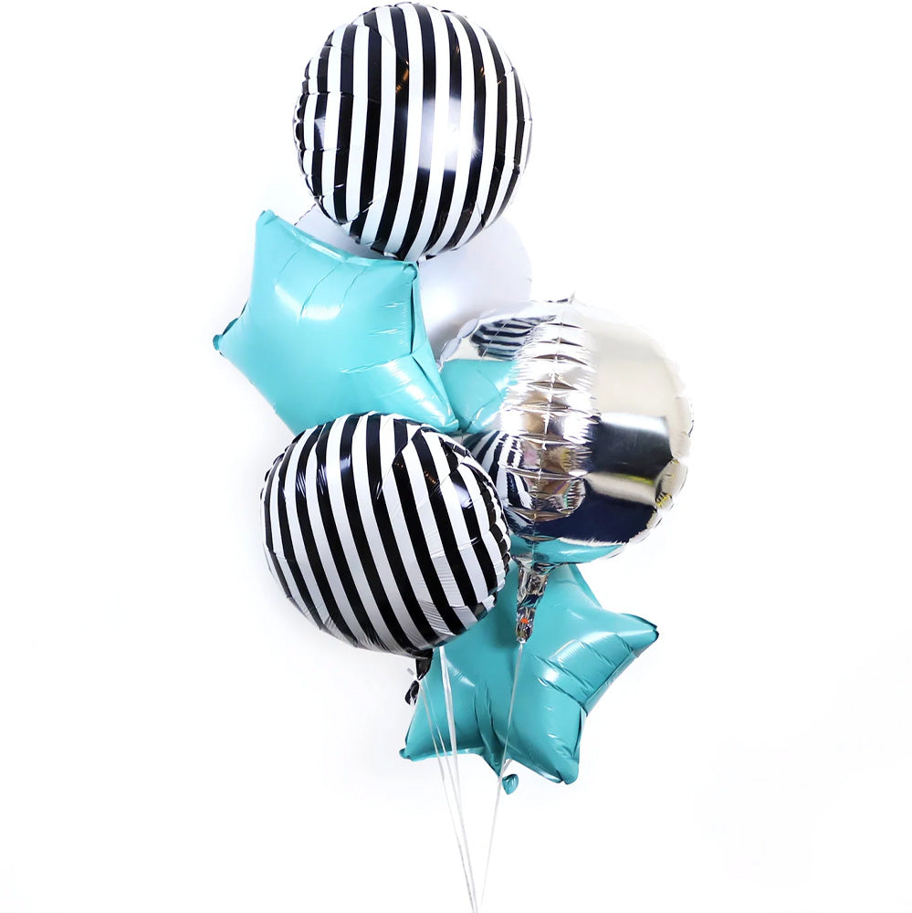 Tiffany Blue Balloon Bouquet, 6 Balloons - With Helium – MATTEO PARTY