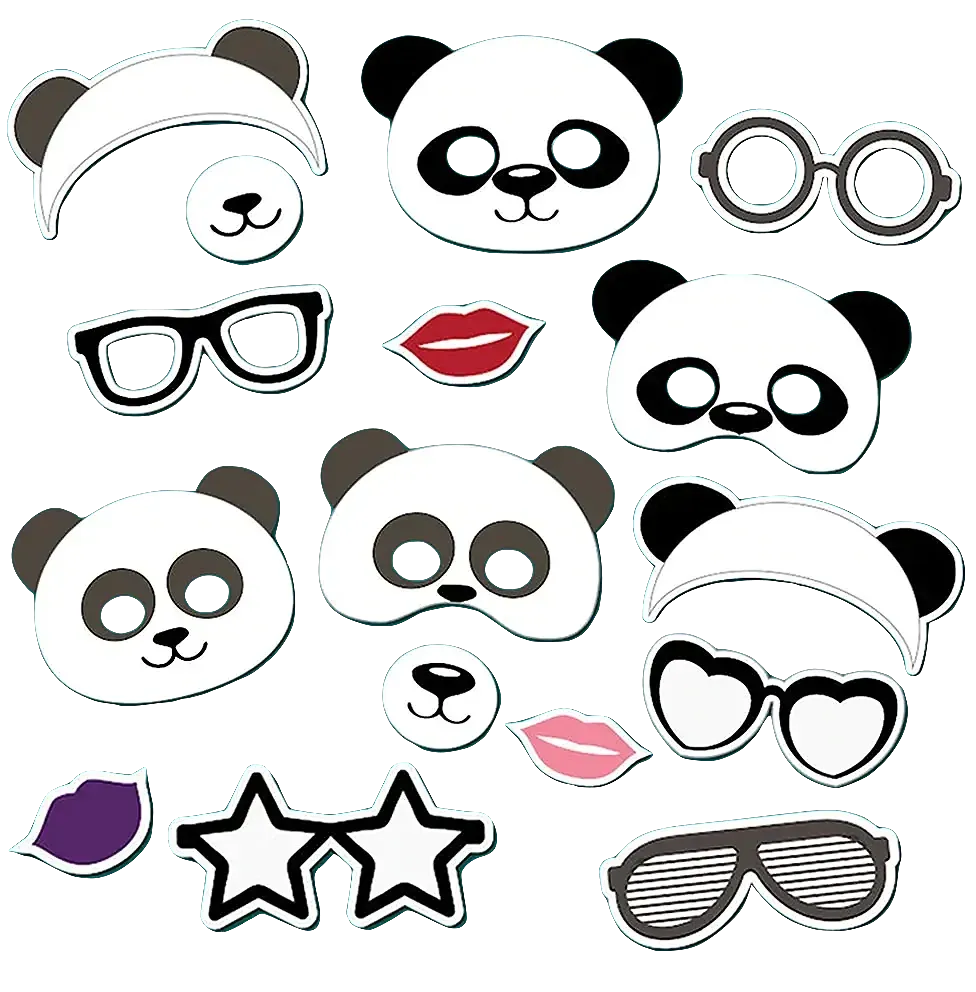 PB39 Panda Photo Booth Props – MATTEO PARTY