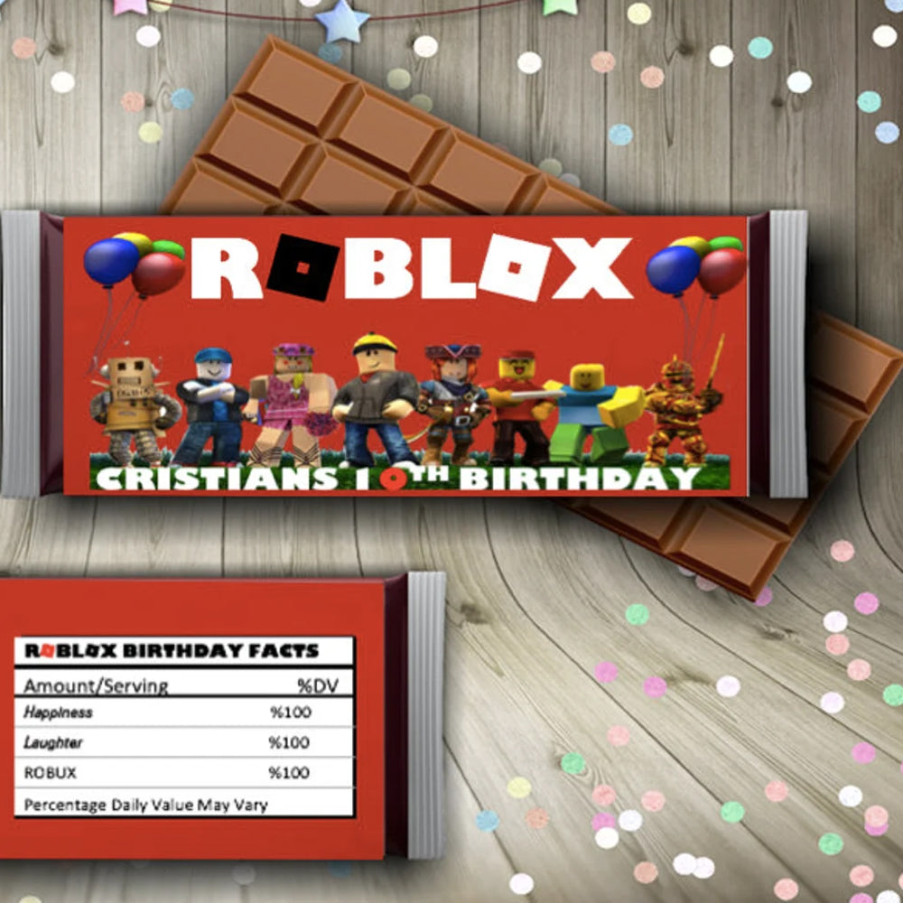 ROBLOX Party Candy Bar Wrapper - Set of 24 – MATTEO PARTY