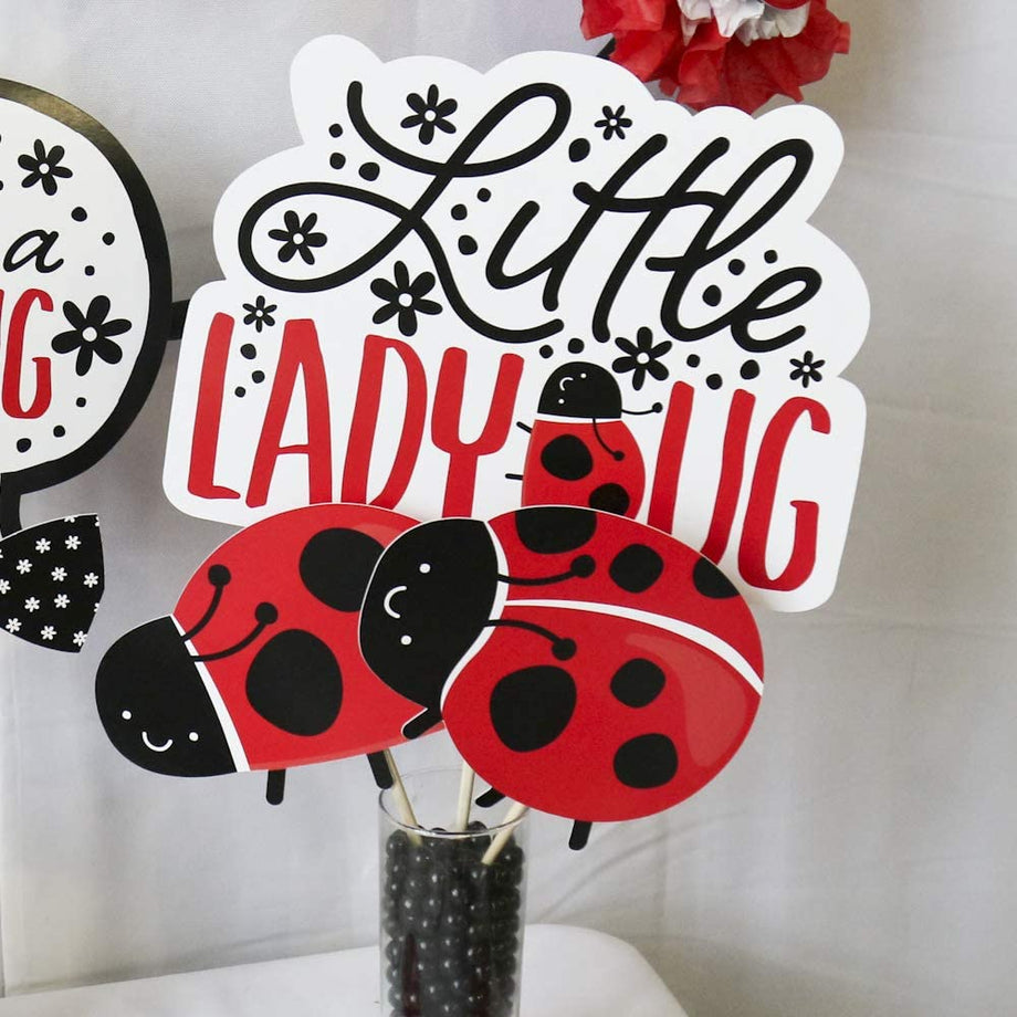 9 Piece Honeycomb Paper Centerpieces Table Decor Baby Shower Ladybug ...