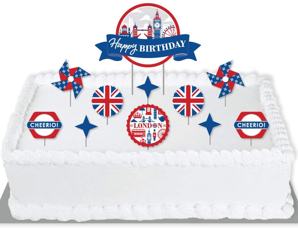 Cheerio, London - British UK Birthday Party Cake Decorating Kit - Happ ...