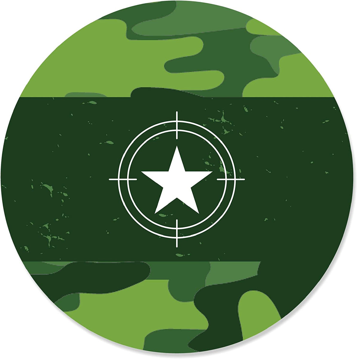 Camo Hero - Army Military Camouflage Party Circle Sticker Labels - 24 ...