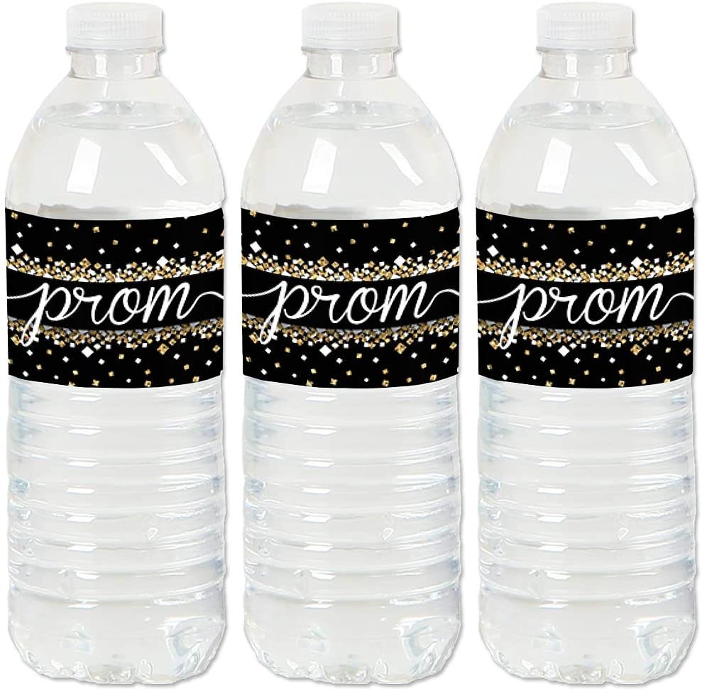 Prom - Prom Night Party Water Bottle Sticker Labels - Set of 20 ...