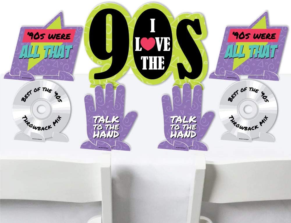 90’s Throwback - 1990s Party Centerpiece Table Decorations - Tabletop ...
