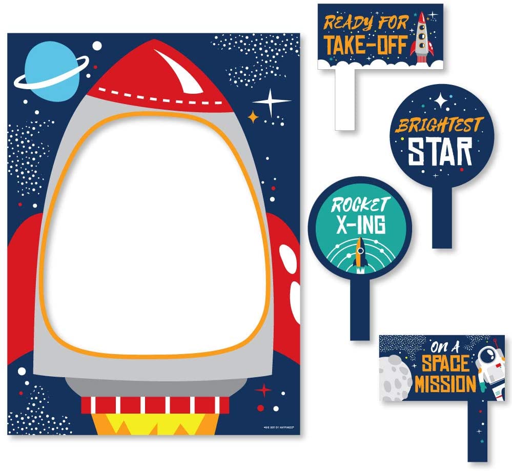 PB1033 Rocket Ship Photo Booth Frame & Props – MATTEO PARTY