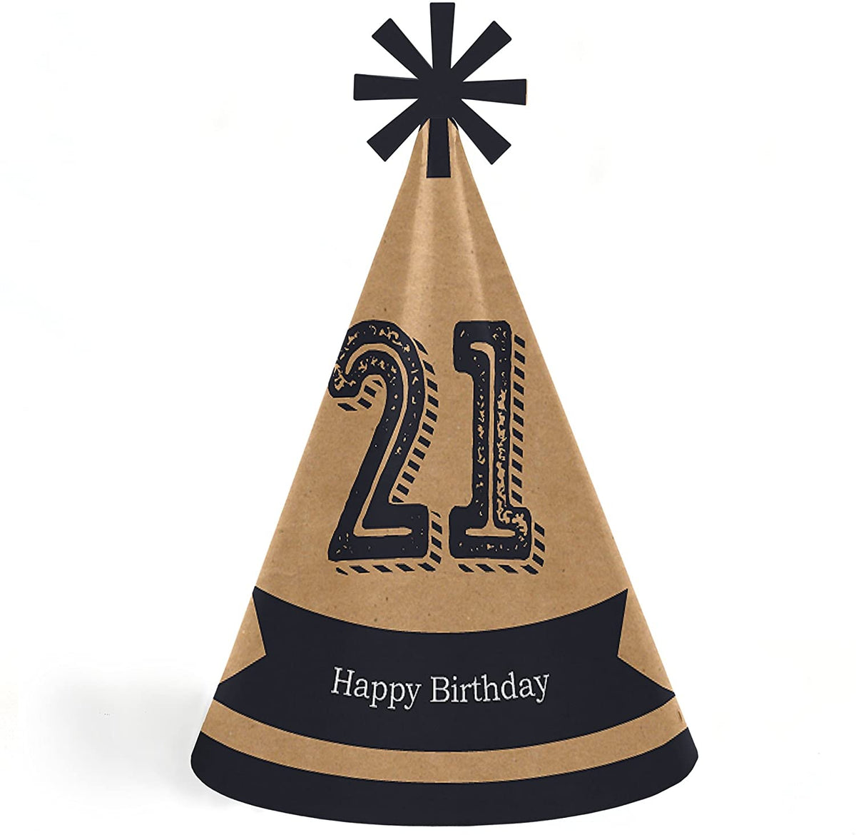 Finally 21 - 21st Birthday - Cone Happy Birthday Party Hats for Kids a ...