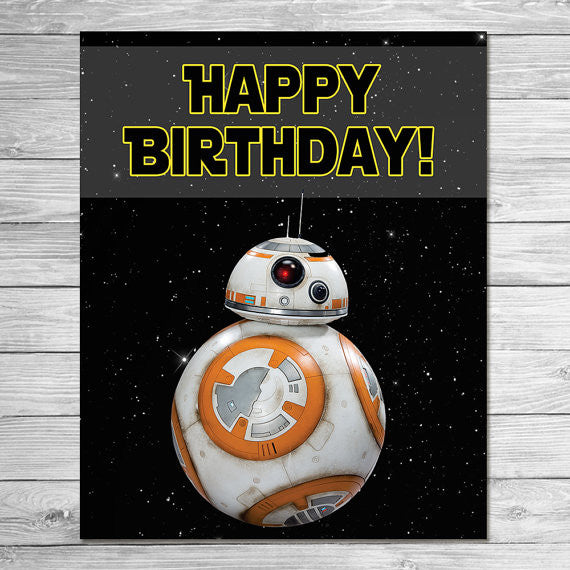 BB8 Happy Birthday Poster – MATTEO PARTY