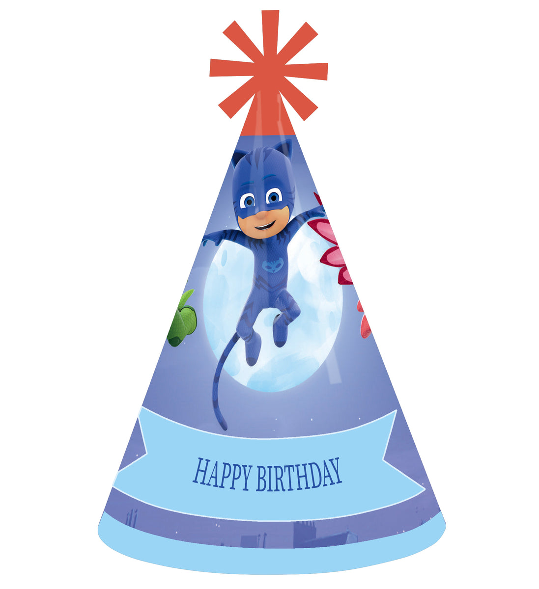 PJ MASKS - Cone Happy Birthday Party Hats for Kids and Adults - Set of ...