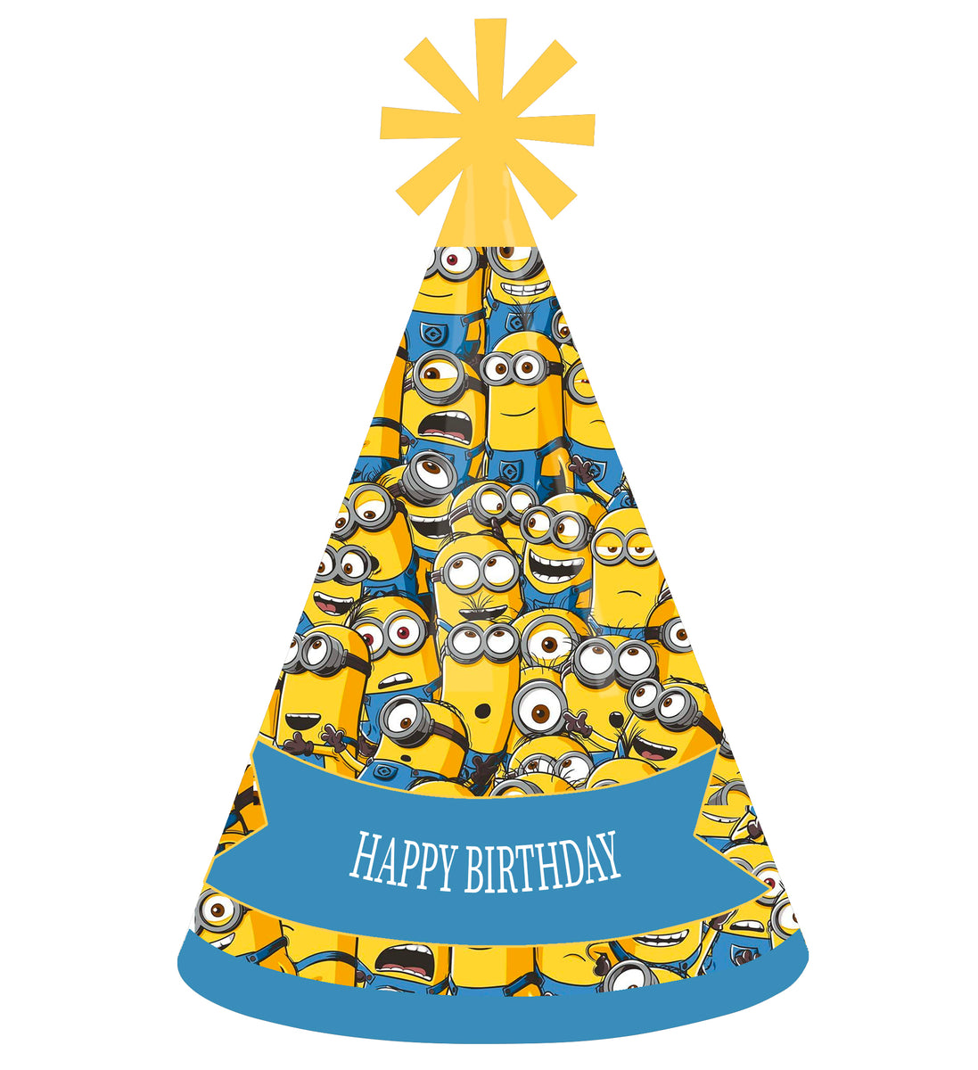 Minions - Cone Happy Birthday Party Hats for Kids and Adults - Set of ...