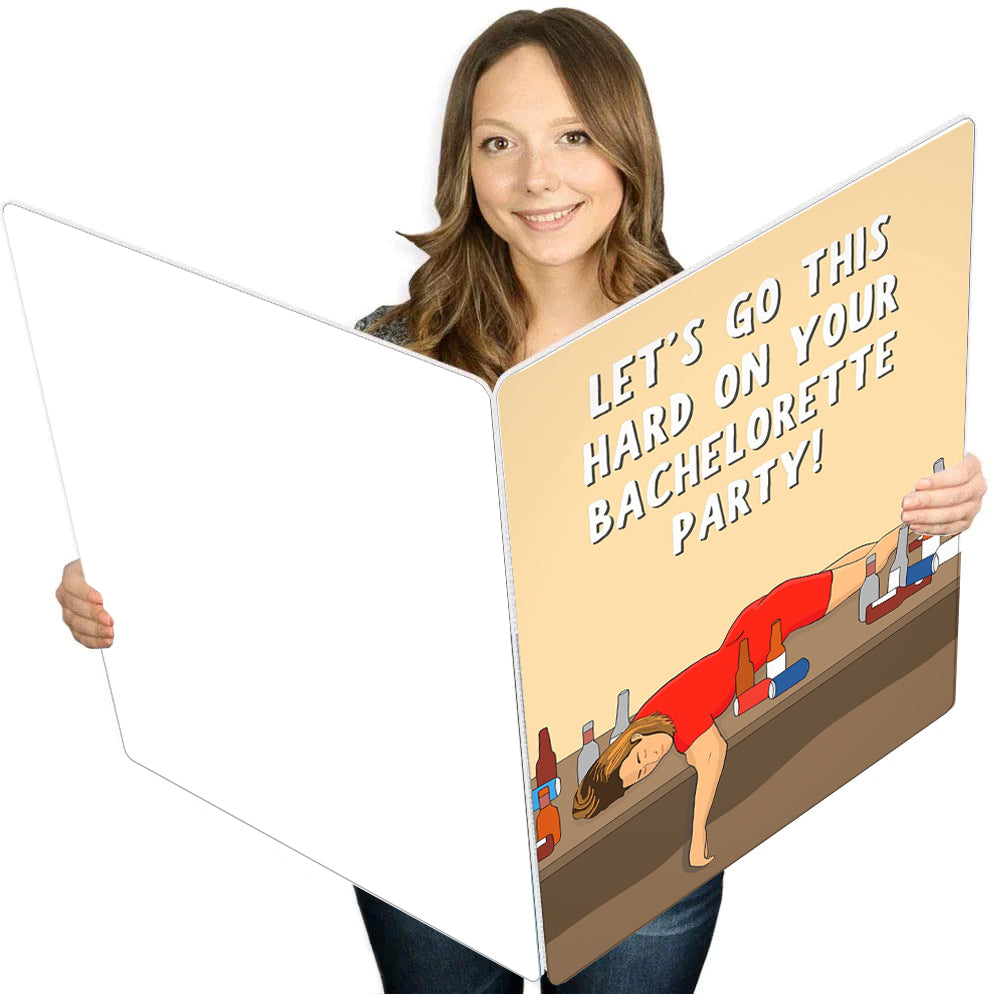 Funny Bachelorette Giant Card For Bride to Be - 16.5 x 22 inches ...